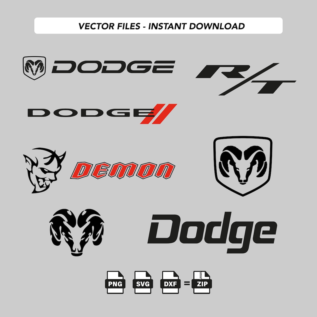 Dodge SVG Files for Cricut Vector File Brand Download Instant Png, Svg ...