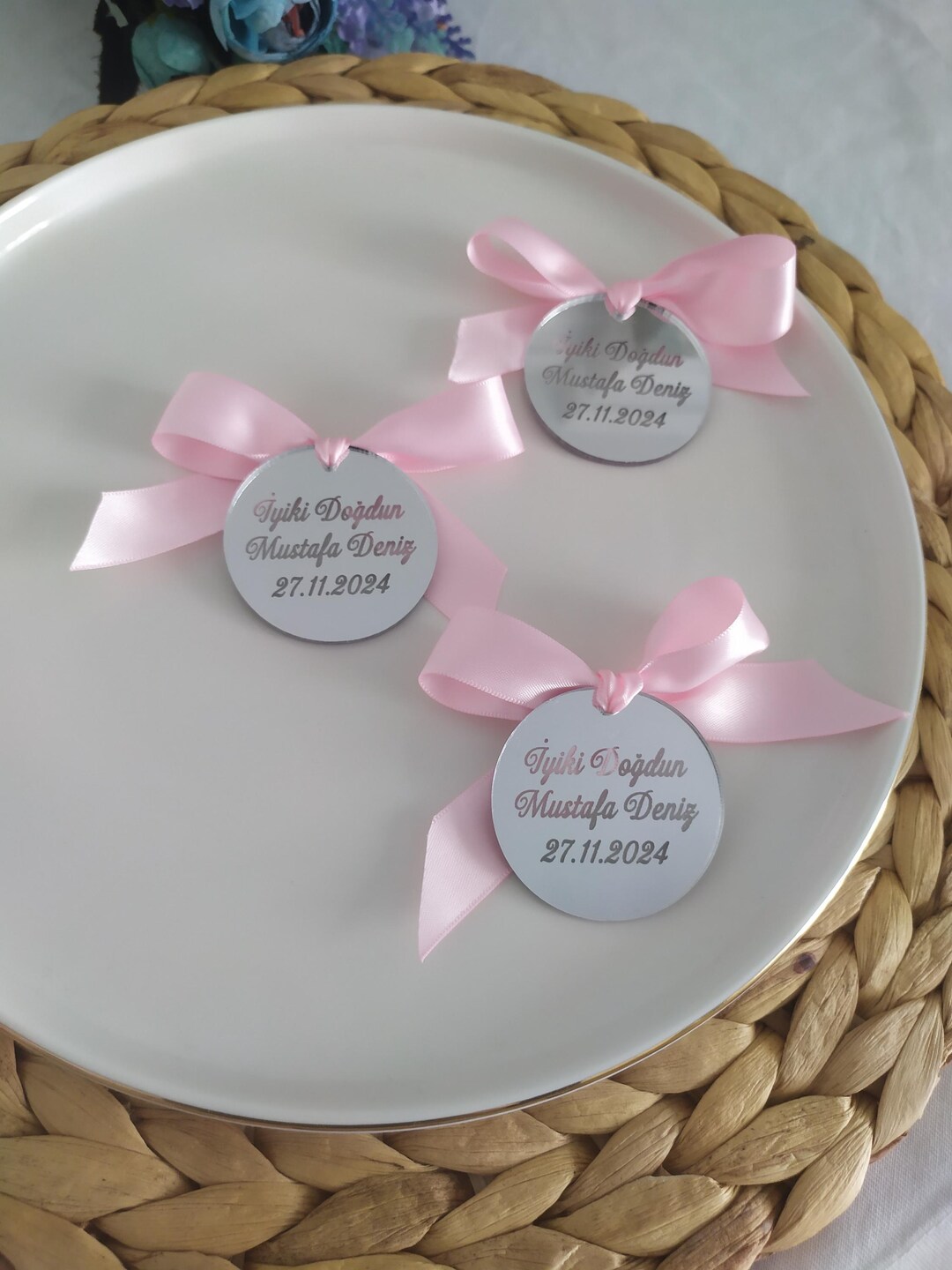 Wedding Name Tag, Acrylic Mirror Tags,luxury Wedding Mirror Tag,mirror ...