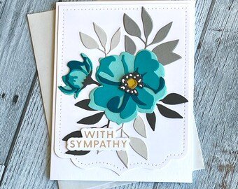 Handcrafted Sympathy Card: Heartfelt Condolences, Encouraging Words for ...
