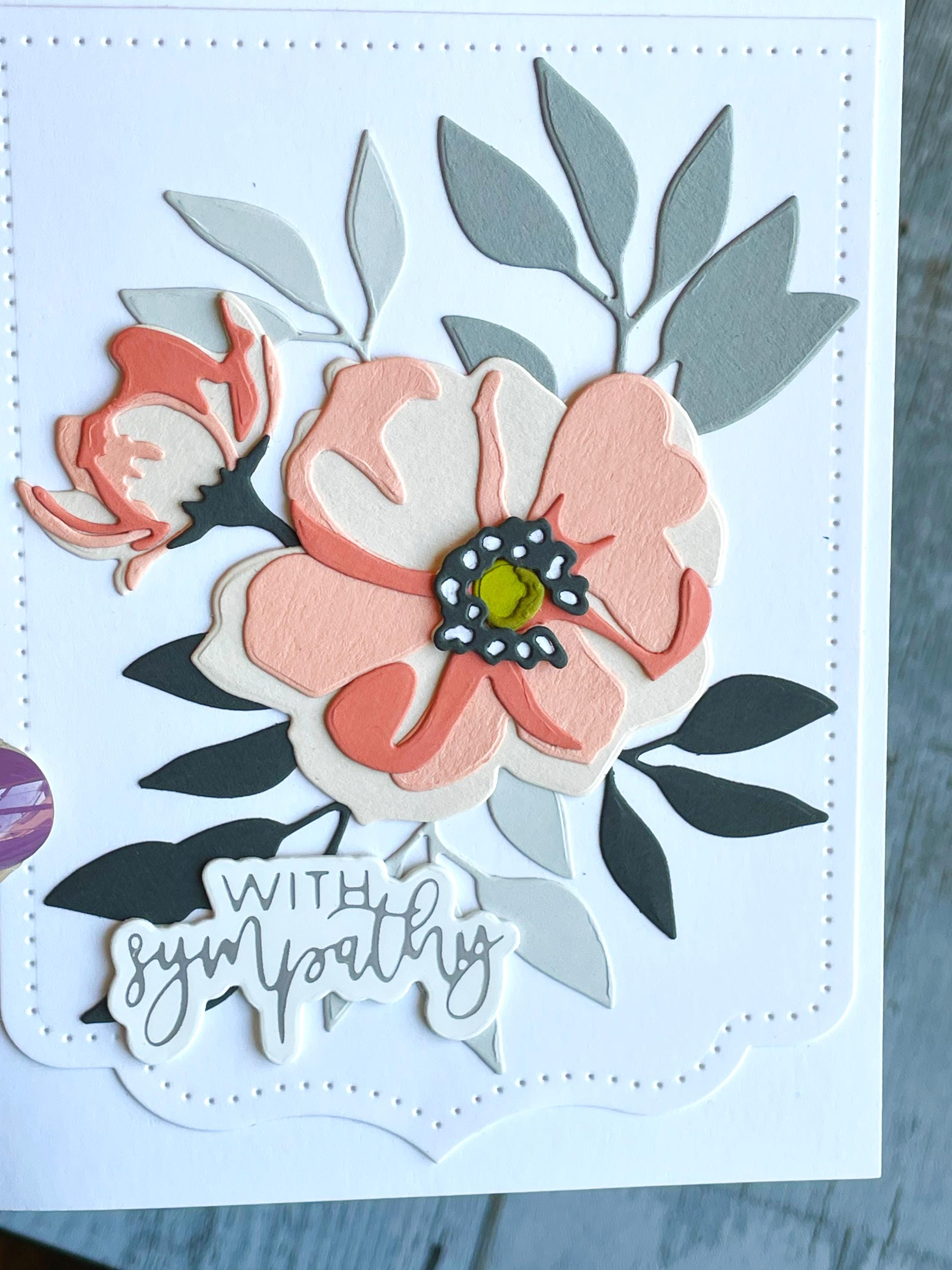 Handcrafted Sympathy Card: Heartfelt Condolences, Encouraging Words for ...