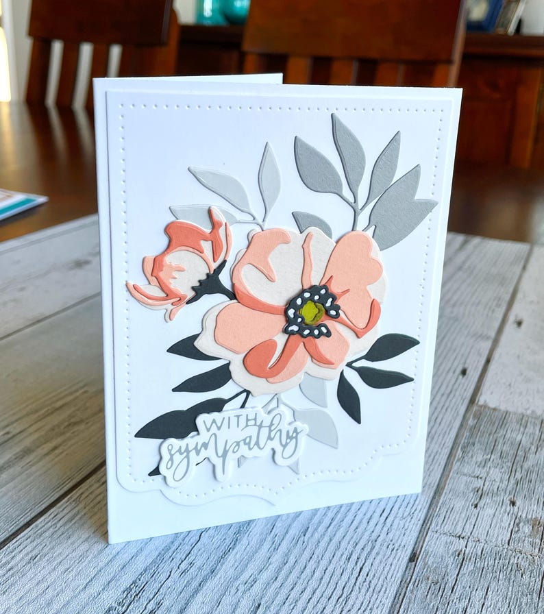 Handcrafted Sympathy Card: Heartfelt Condolences, Encouraging Words for ...