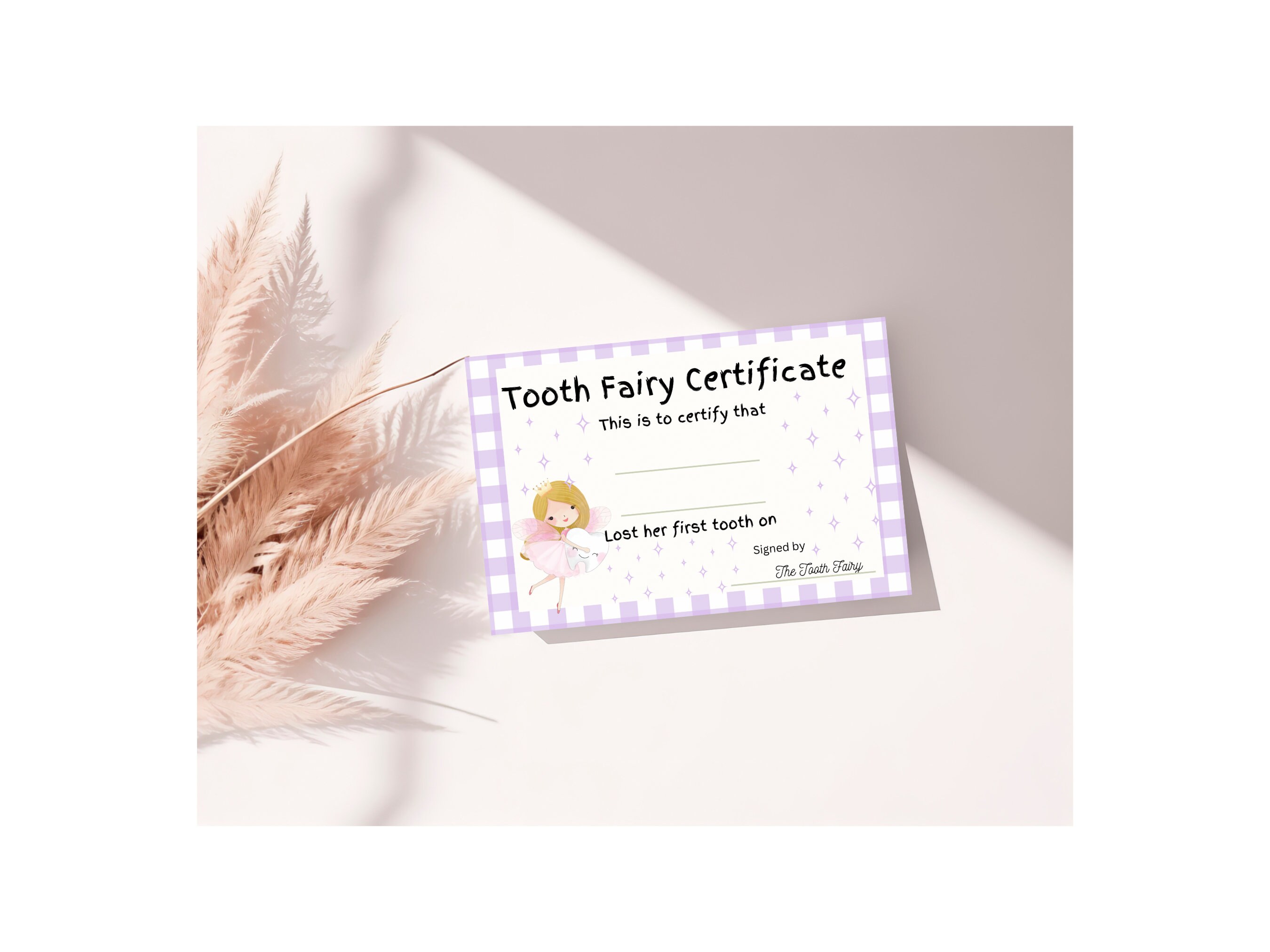 First Tooth Tooth Fairy Milestone Tooth Fairy Certificate First Tooth ...