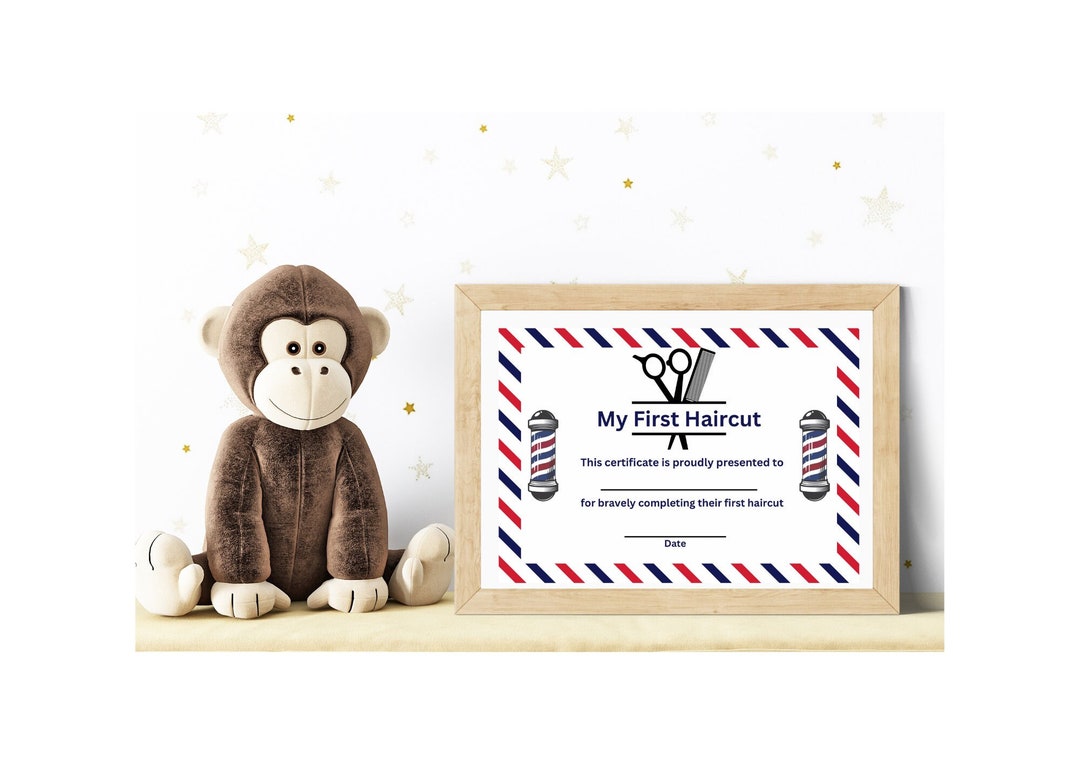 First Haircut Certificate First Haircut Keepsake Haircut Milestones ...