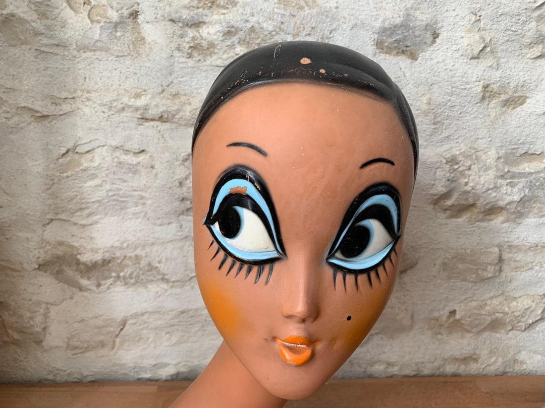 Vintage Mannequin HUARD TWIGGY Display Head, Shop Display Head, 70's ...