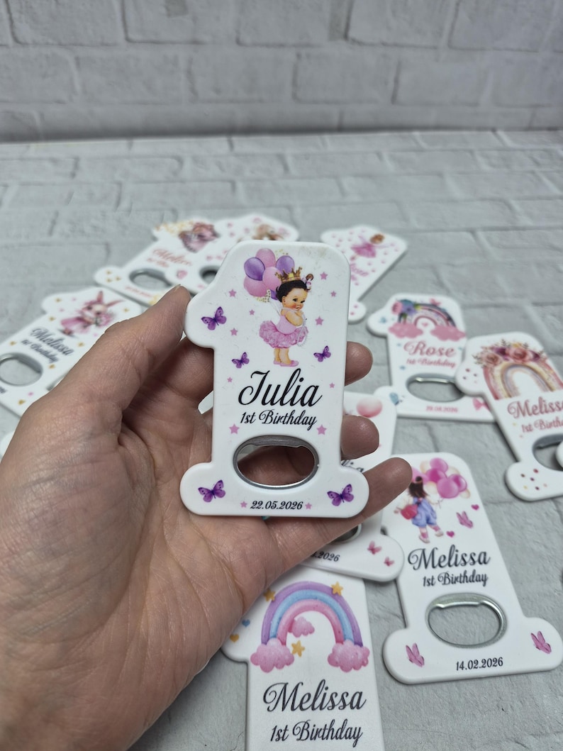1st Birthday Magnet Bottle Opener Favors – Personalized Party Keepsake ...