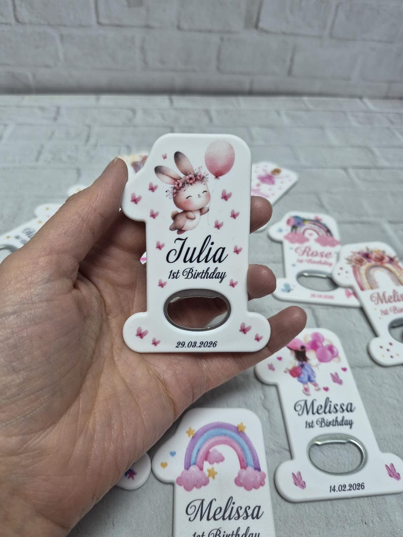 1st Birthday Magnet Bottle Opener Favors – Personalized Party Keepsake ...