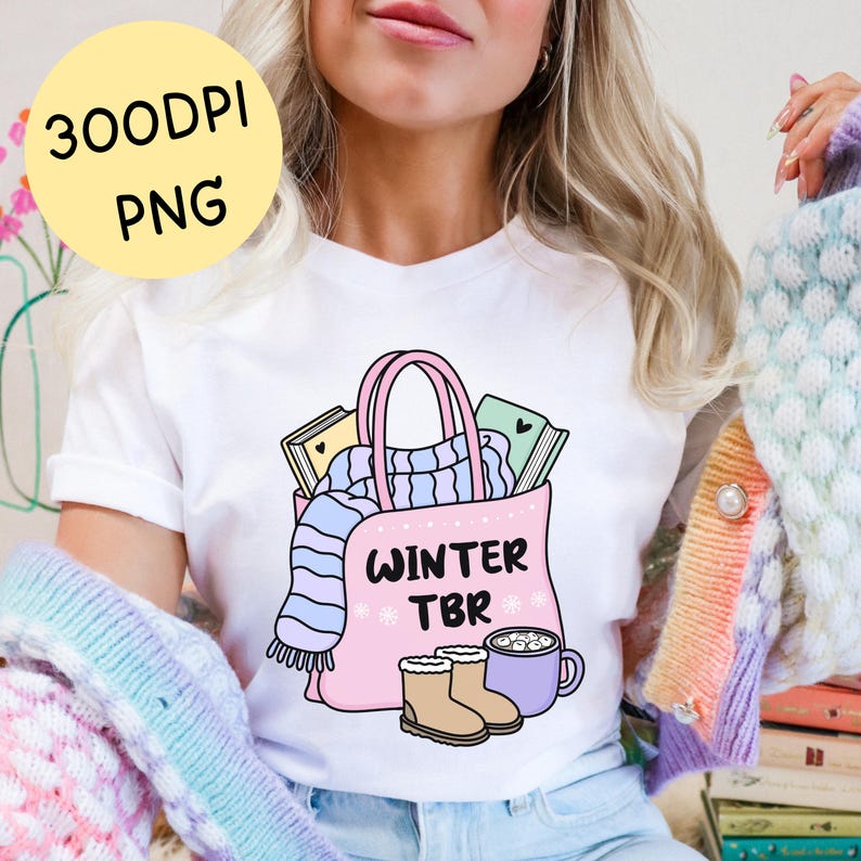 Bookish PNG, Cozy Winter Reading Stickers, Book Lover TBR Clipart ...