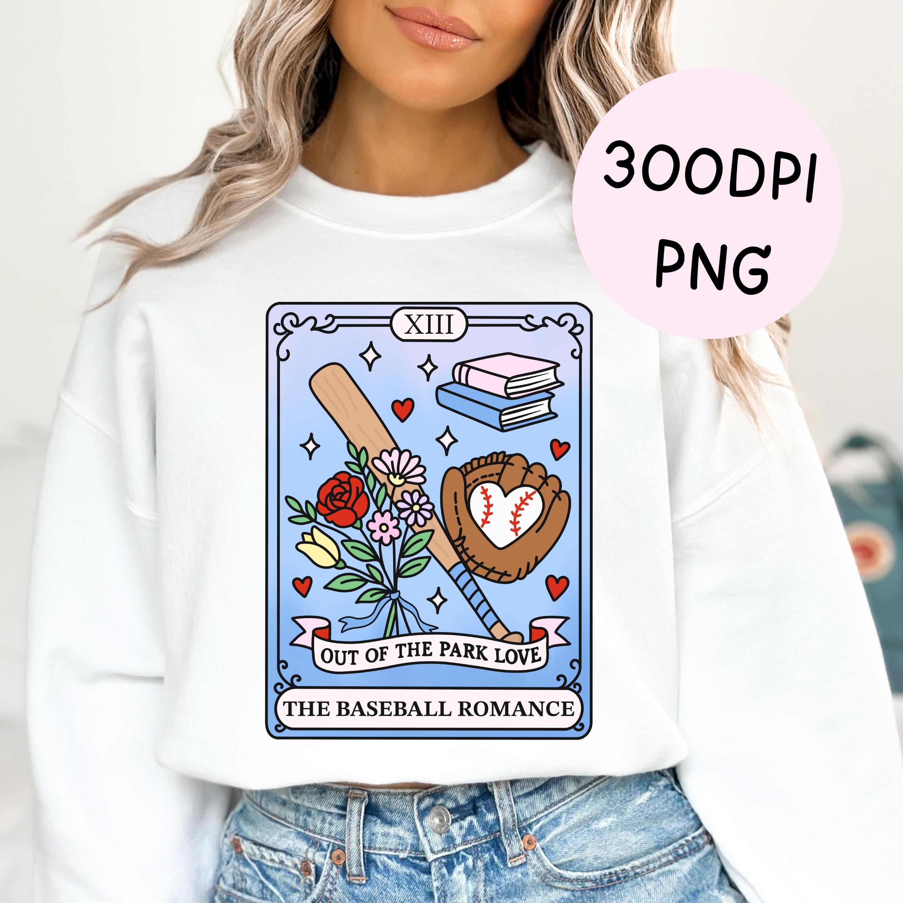 Bookish Tarot Card PNG, Baseball Sports Romance Reader PNG, Book Lover ...