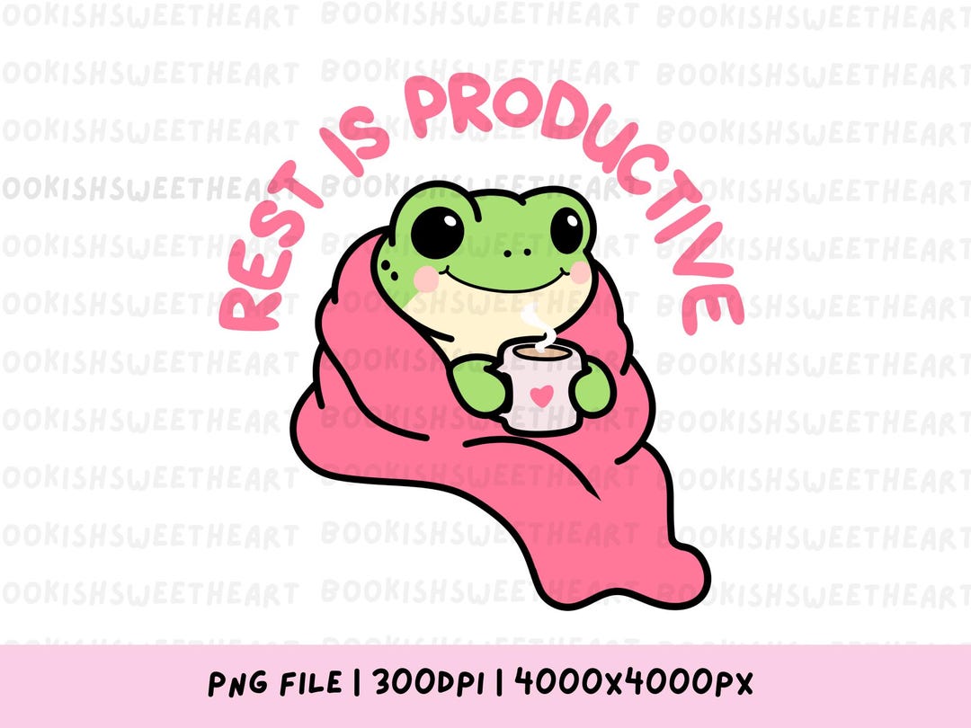 Cute Frog PNG Mental Health Matters, Cozy Season Png, Mental Health ...