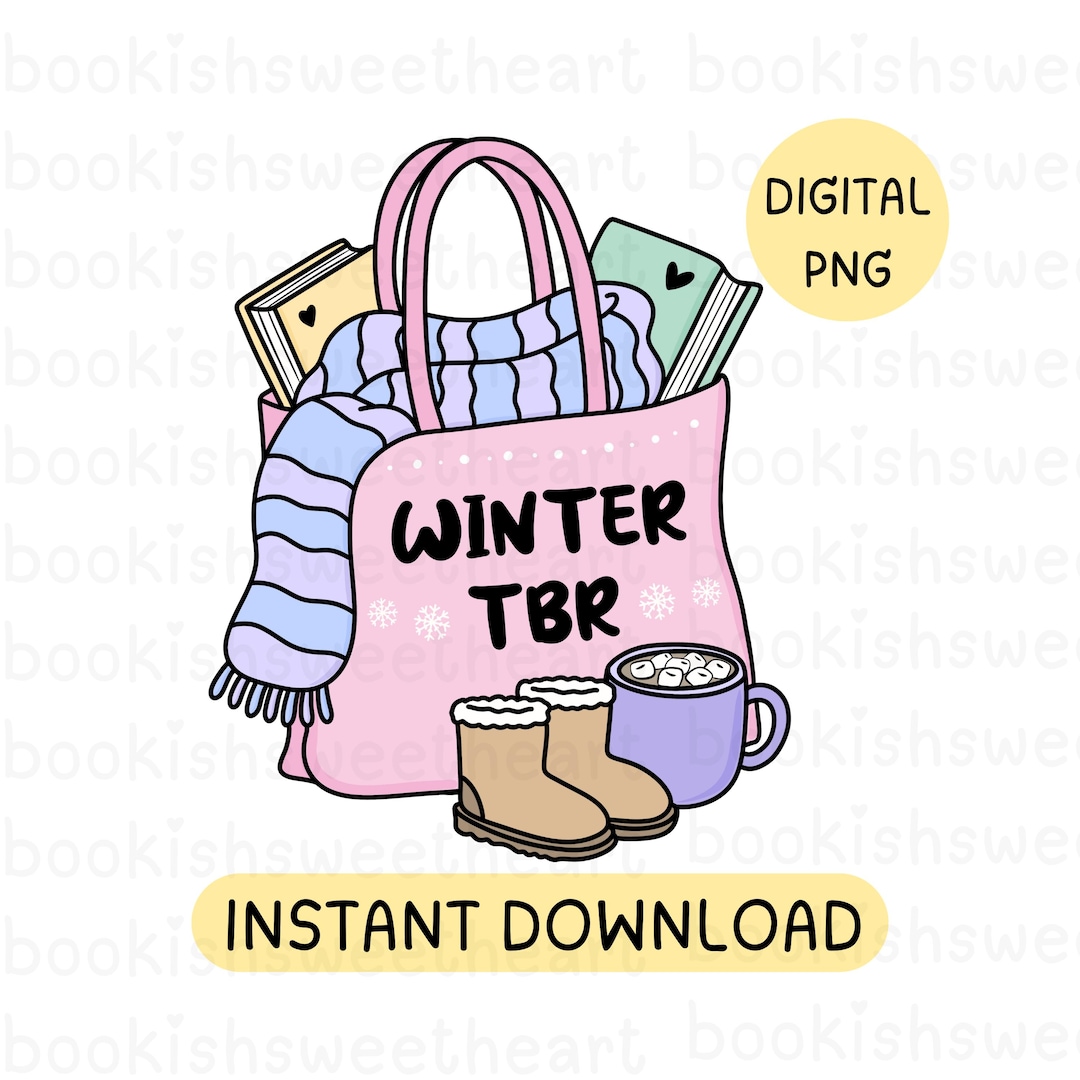 Bookish PNG, Cozy Winter Reading Stickers, Book Lover TBR Clipart ...