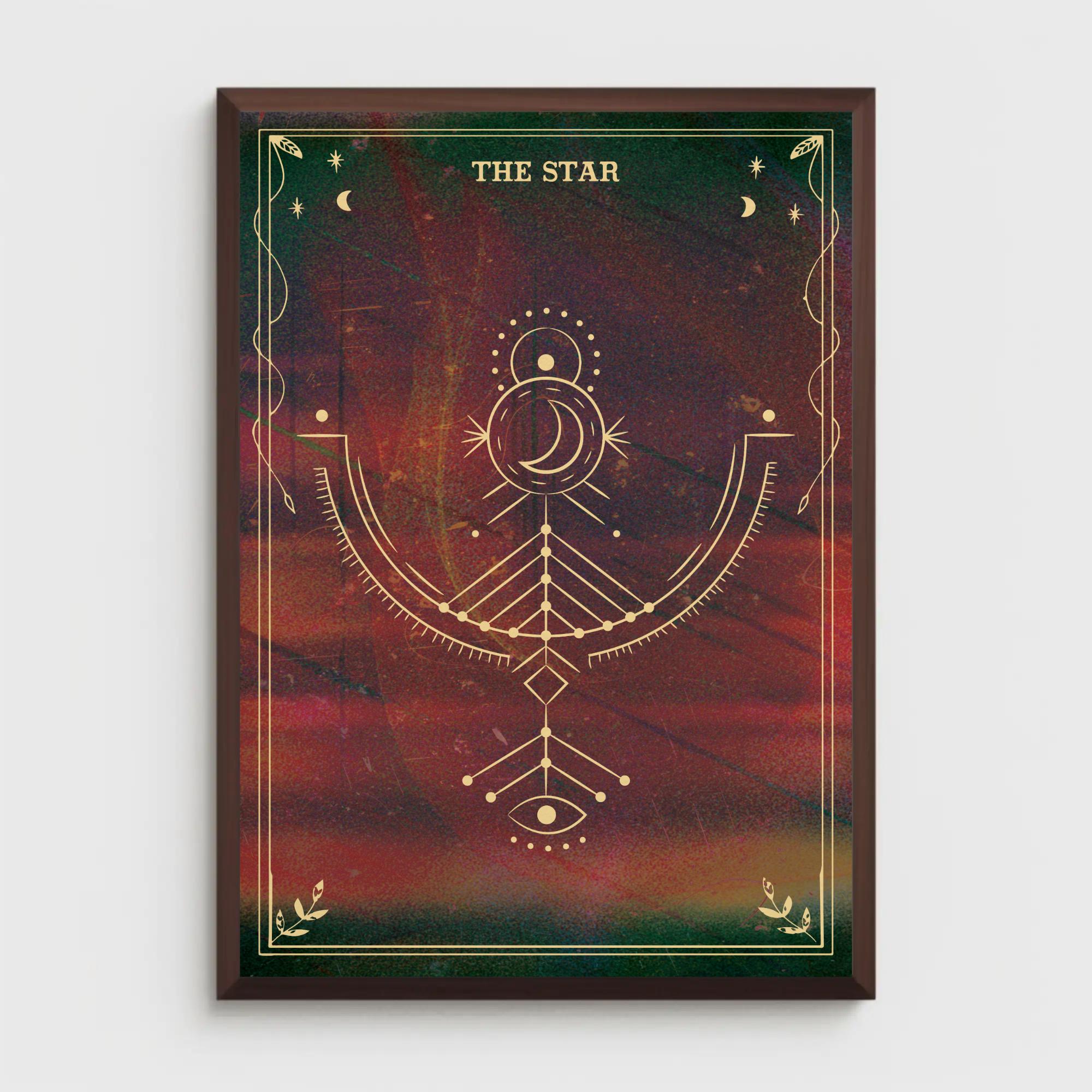 The Star Tarot Card Print - Printable Tarot Art Poster - Mystical and ...