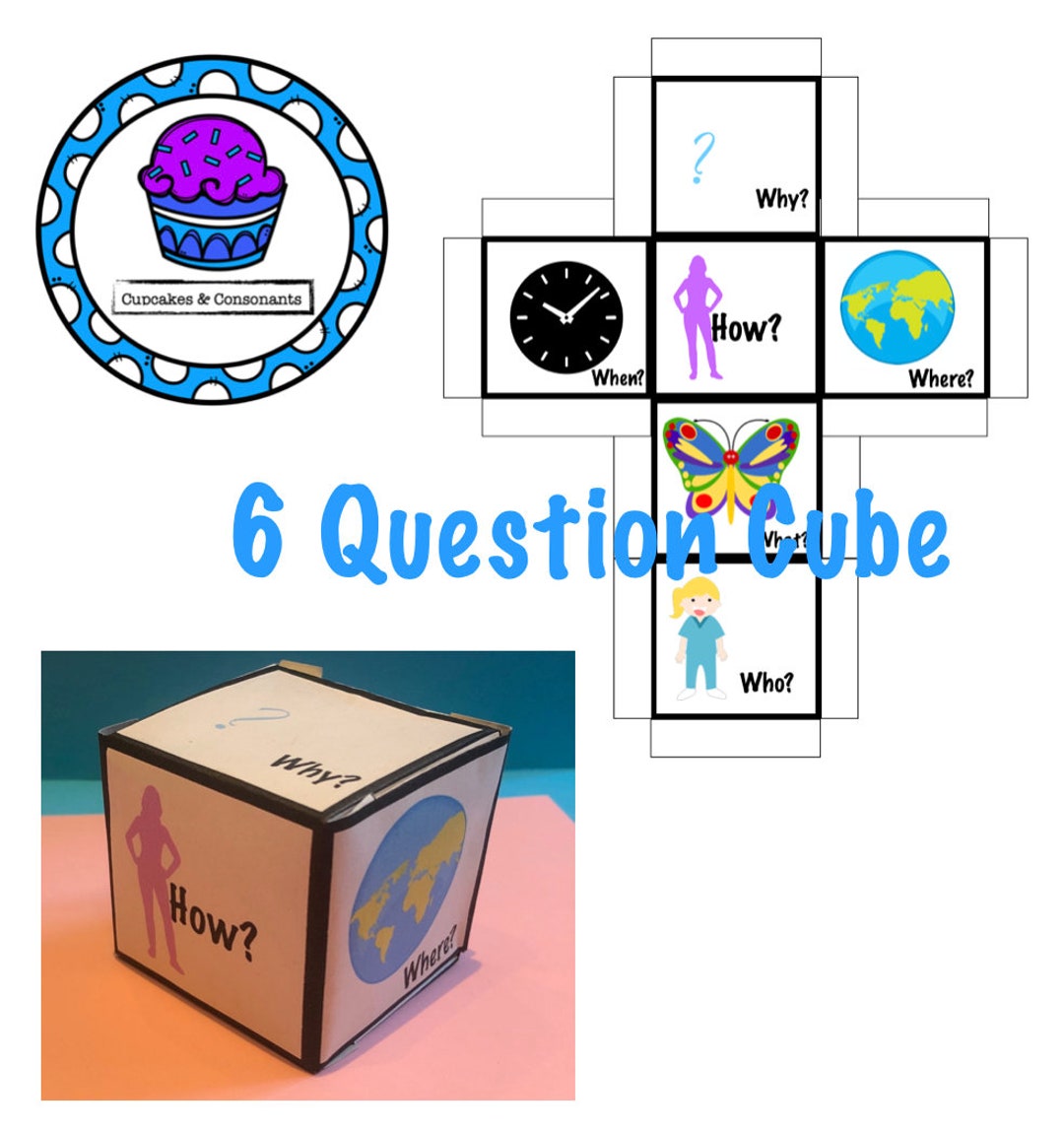Who, What, Where, When, Why, How Reading Comprehension Question Cube - Etsy