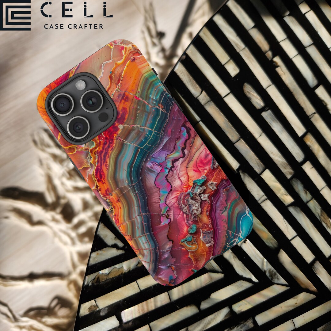 Red Abalone Mollusk Shell Tough Phone Case Pearlescence Nautical Paua ...