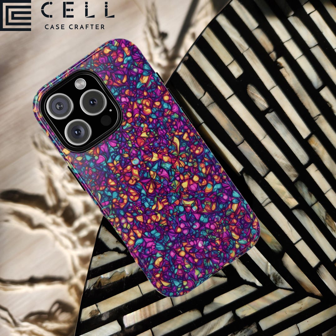 Kaleidoscope Hearts - Intricate Mandala Tough Phone Case - Rainbow ...