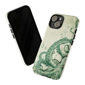 Octopus Phone Case Tough Cover | Ocean Sea Creature Art | Nautical ...