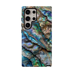 Blue Abalone Mollusk Shell Tough Phone Case Pearlescence Nautical Cover ...