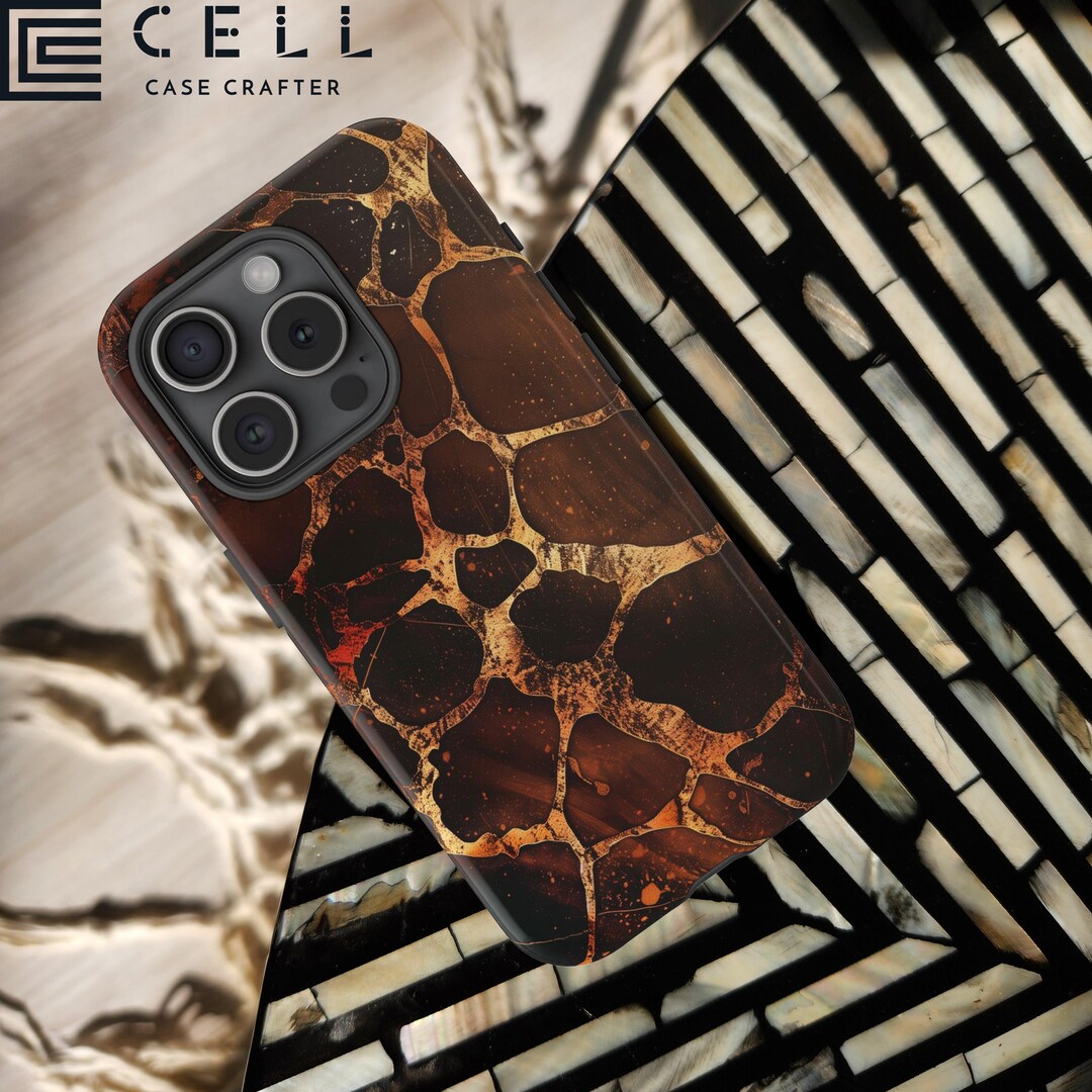 Earth Tone Tortoise Magsafe Tough Phone Case Luxurious Summer Vibe ...