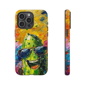 Happy Pickle Wearing Sunglasses Tough Phone Case Cool Summer Vibe ...