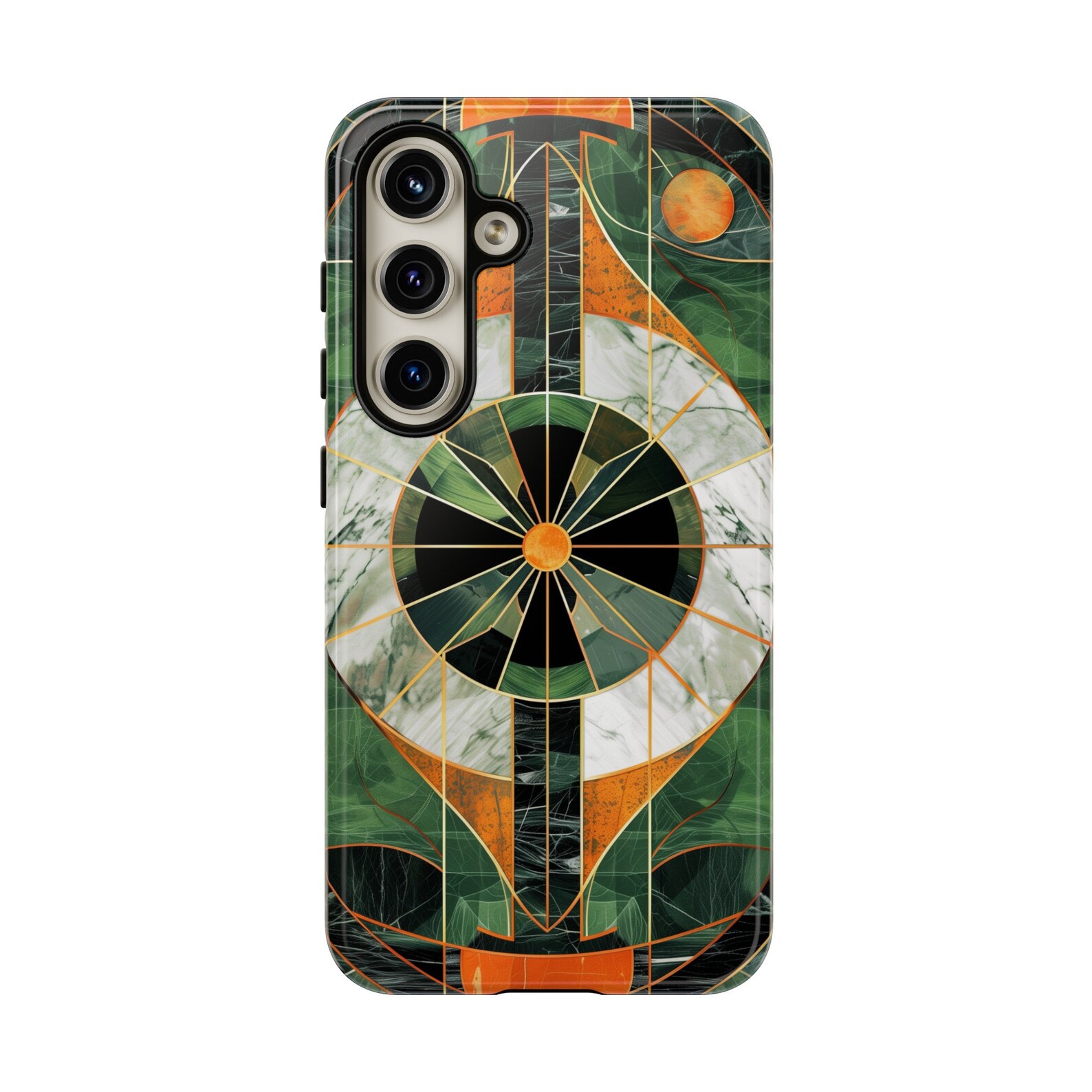 Geometric Art Deco Arch Marble Tough Phone Case Brass Arches and Curves ...