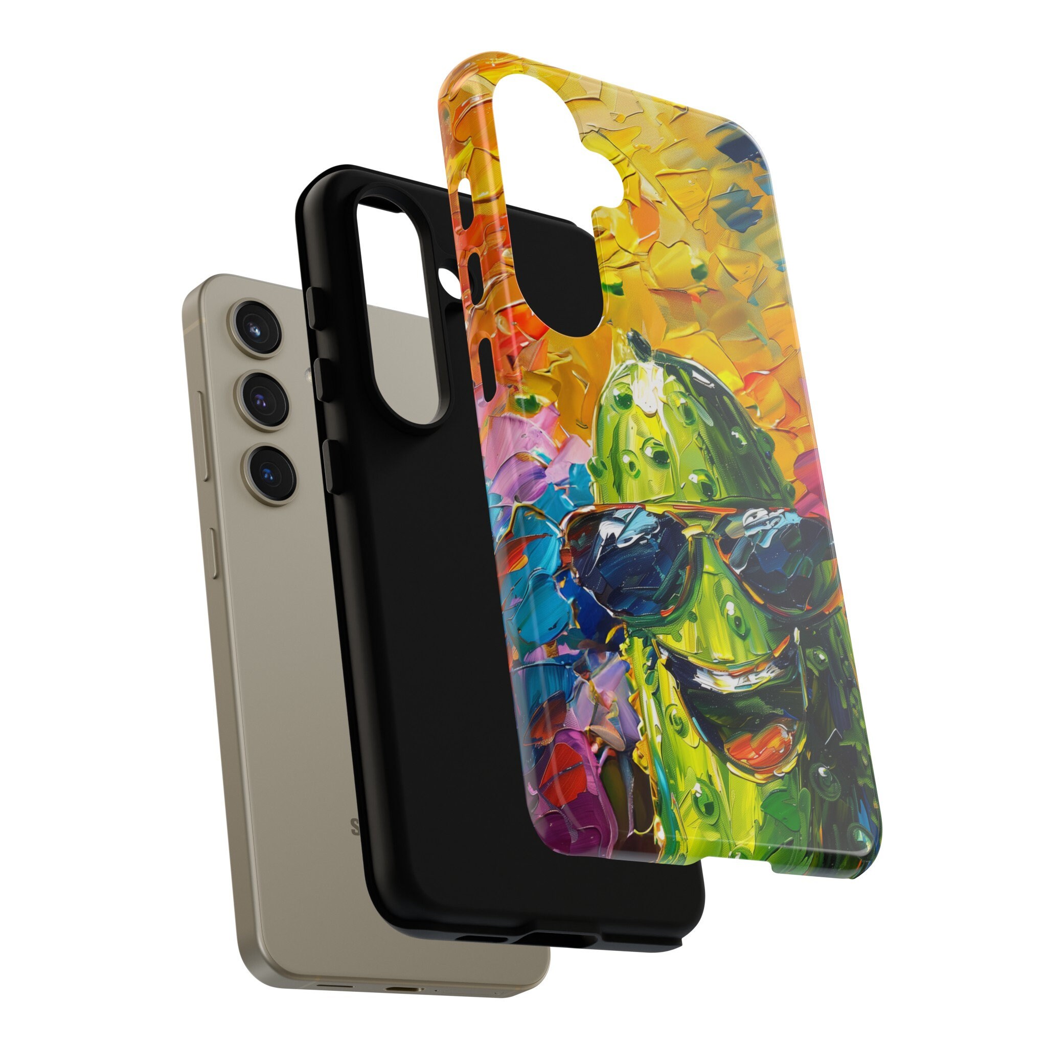 Happy Pickle Wearing Sunglasses Tough Phone Case Cool Summer Vibe ...