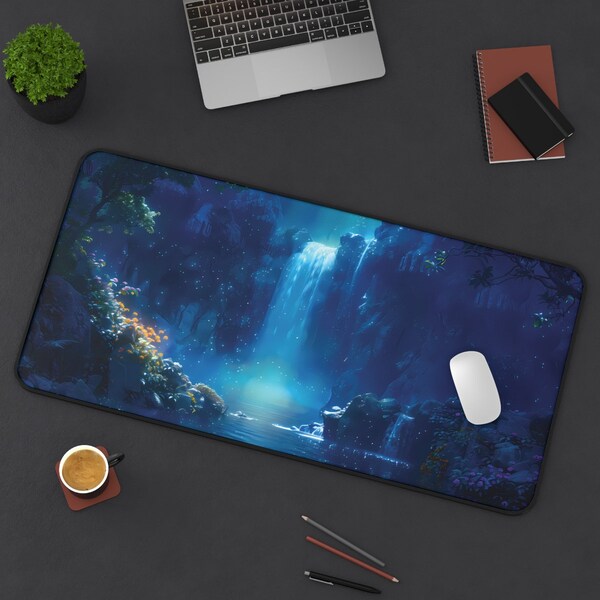 Black Waterfall Desk - Etsy