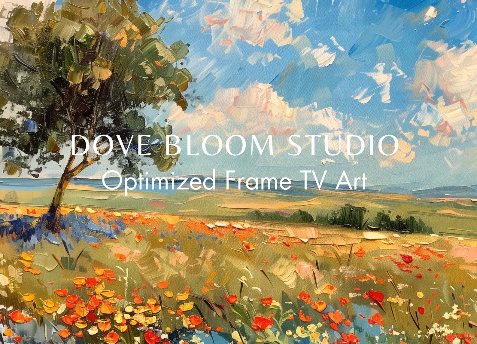 Wildflower Field FRAME TV Art Digital Download Floral Colorful ...