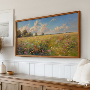 Wildflower Spring Field FRAME TV Art Digital Download, Floral Meadow ...