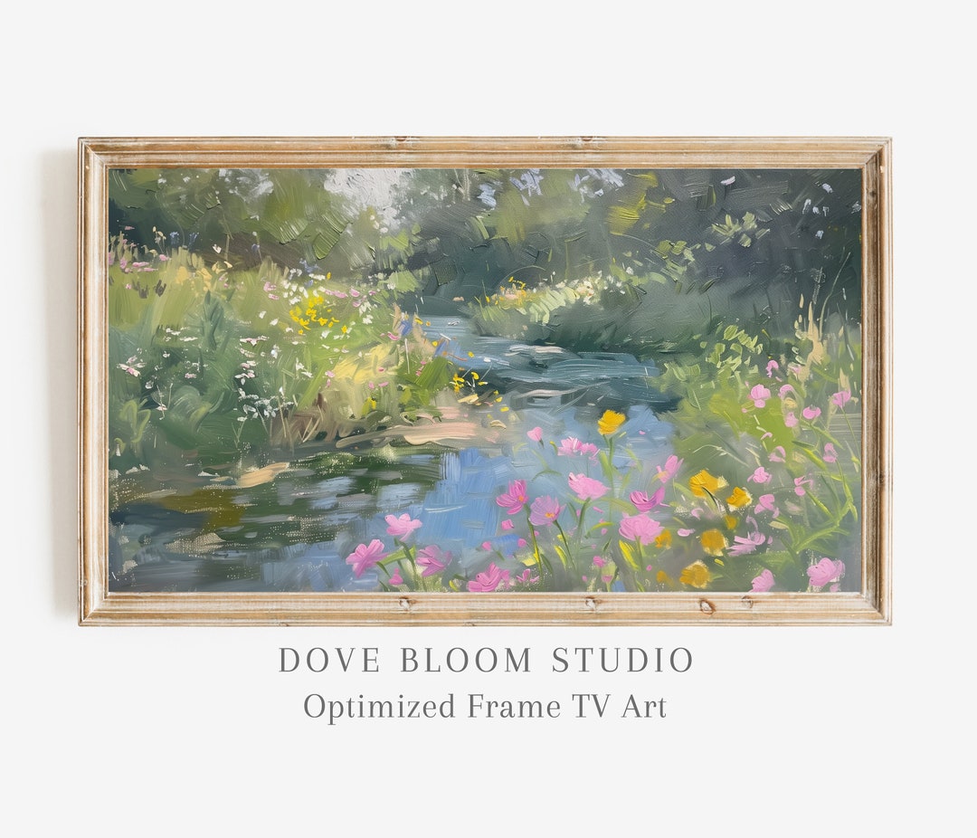 Wildflower Ravine Summer FRAME TV Art Digital Download, Soft Floral ...