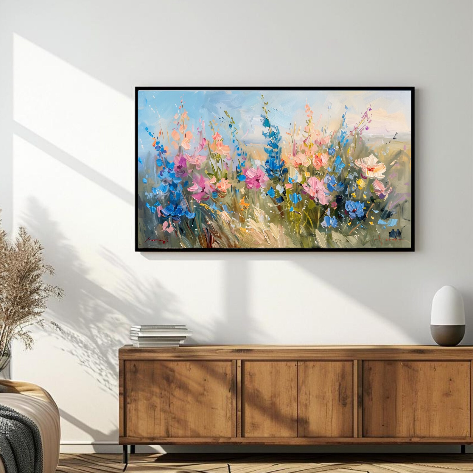 Wildflower Spring FRAME TV Art Digital Download, Soft Floral Spring ...