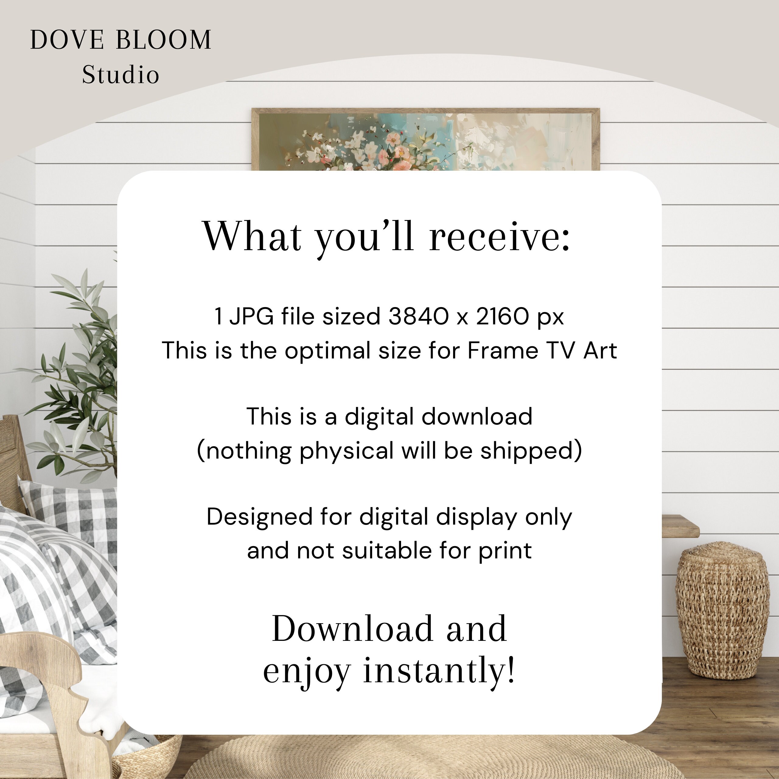 Cherry Blossom Spring FRAME TV Art Digital Download, Floral Sakura Oil ...