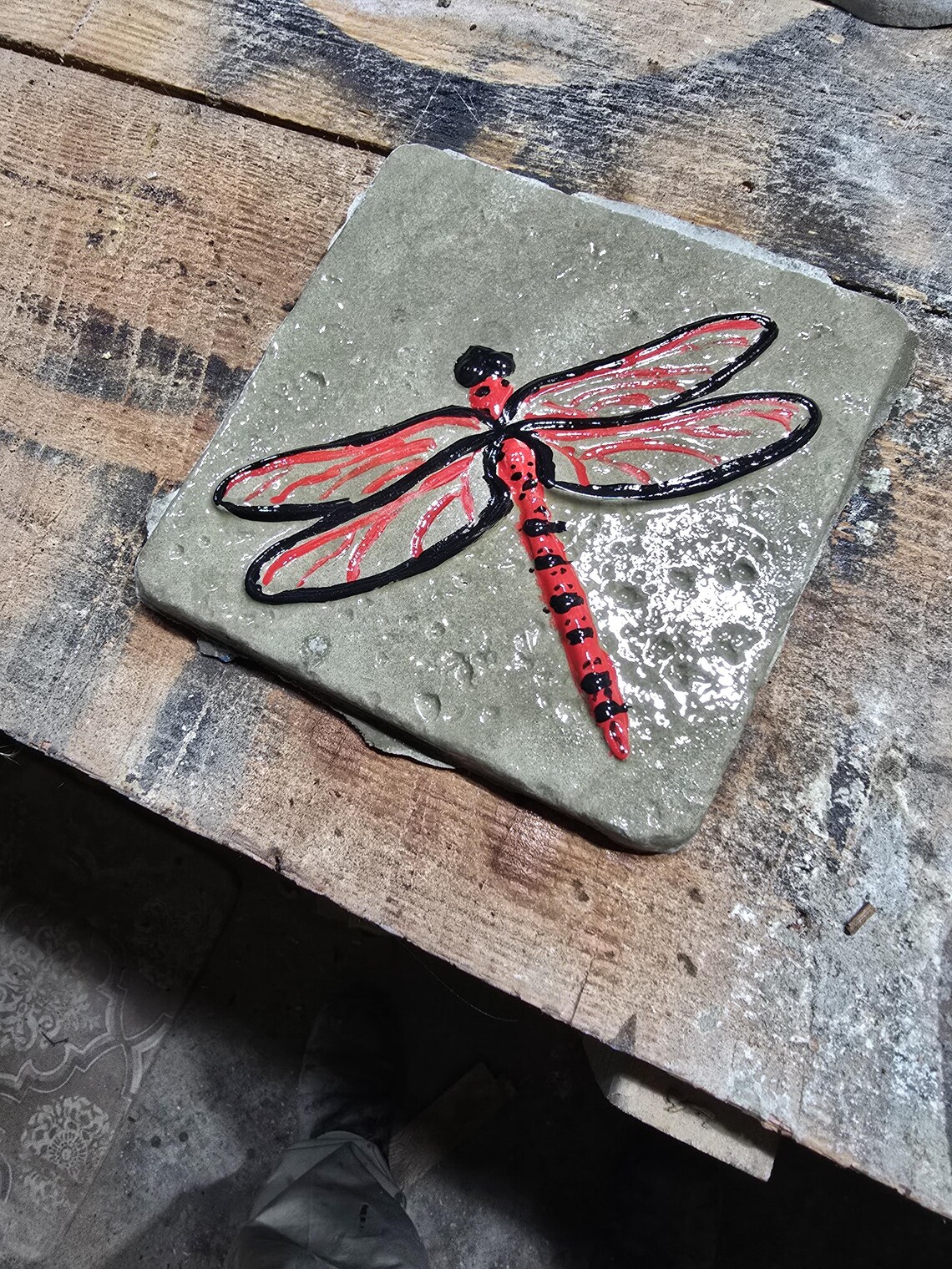 Cement Dragonfly Stone - Etsy