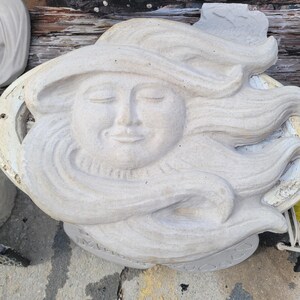 Huge Sun Face Garden Patio Wall Plaque Stonework Unpainted - Etsy
