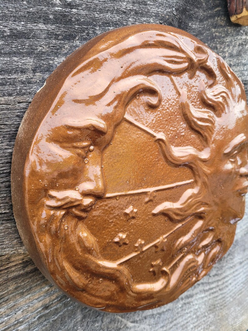 Celestial Sun Moon Garden Patio Yard Decor Stepping Stone Wall Plaque ...