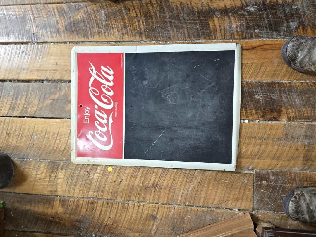 Vintage Coca Cola Metal Chalk Board - Etsy