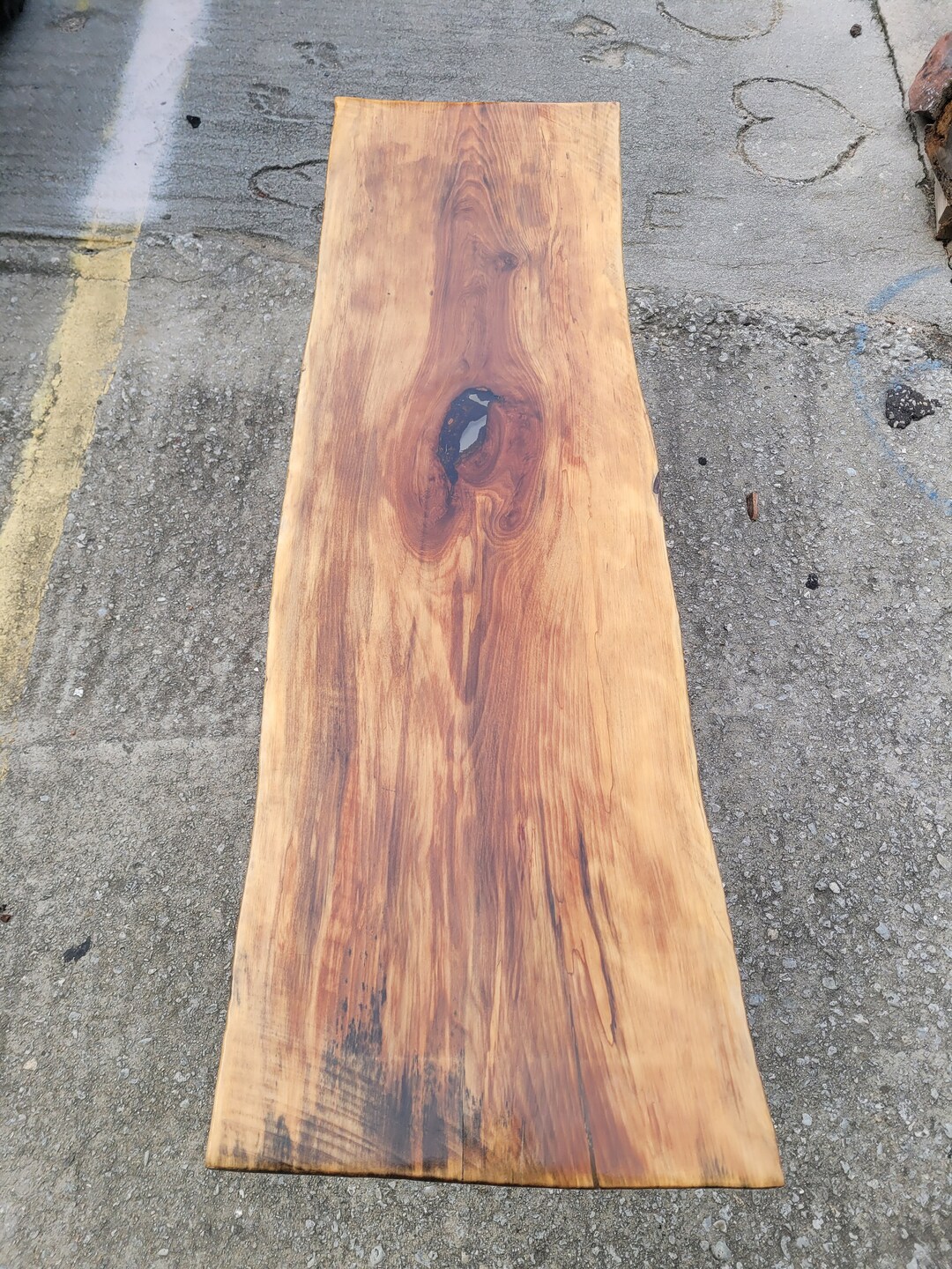 Live Edge Solid Oak Modern Eclectic Minimalist Boho Bohemian Coastal ...