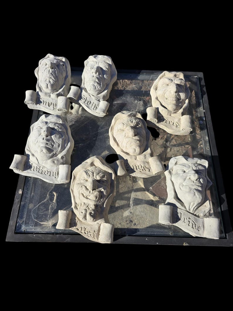Handmade Cement Seven Deadly Sins - Etsy