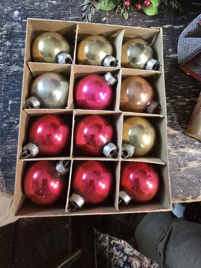 20 Vintage Lustre-brite Christmas Ornaments Very Rare - Etsy