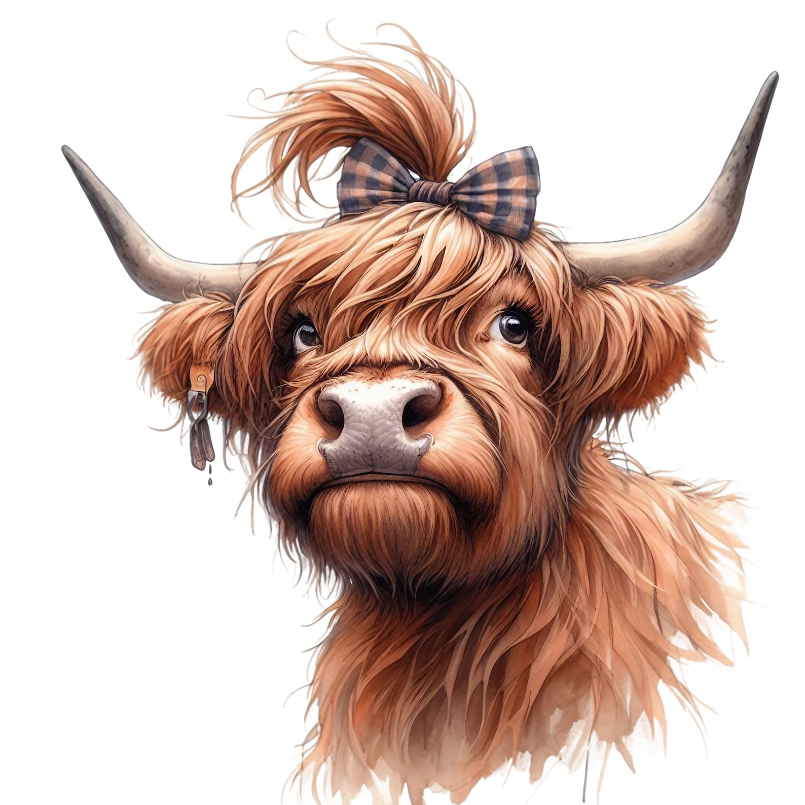 40 Funny and Quirky Highland Cows Clipart , High Quality Jpgs Digital ...