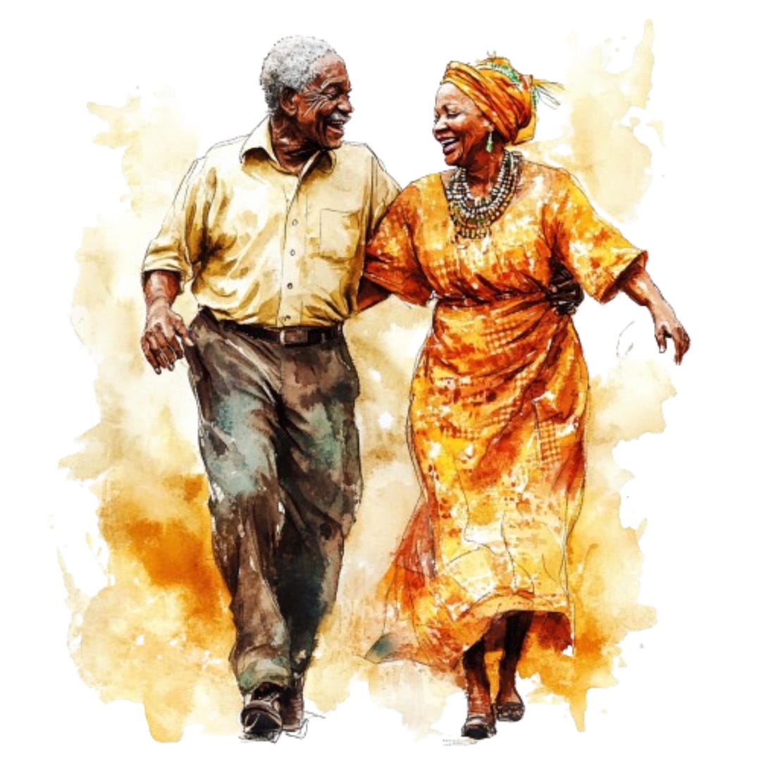 30 PNG Watercolor Elderly Couple Clipart - Grandpa and Grandma ...