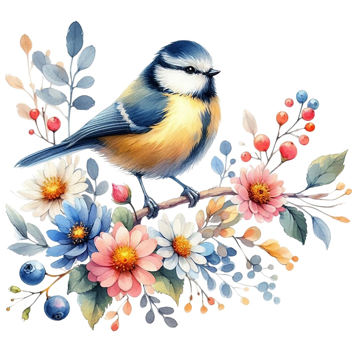 47 Pngs Watercolor Birds Clipart Bundle, Spring Birds Clipart, Birds ...