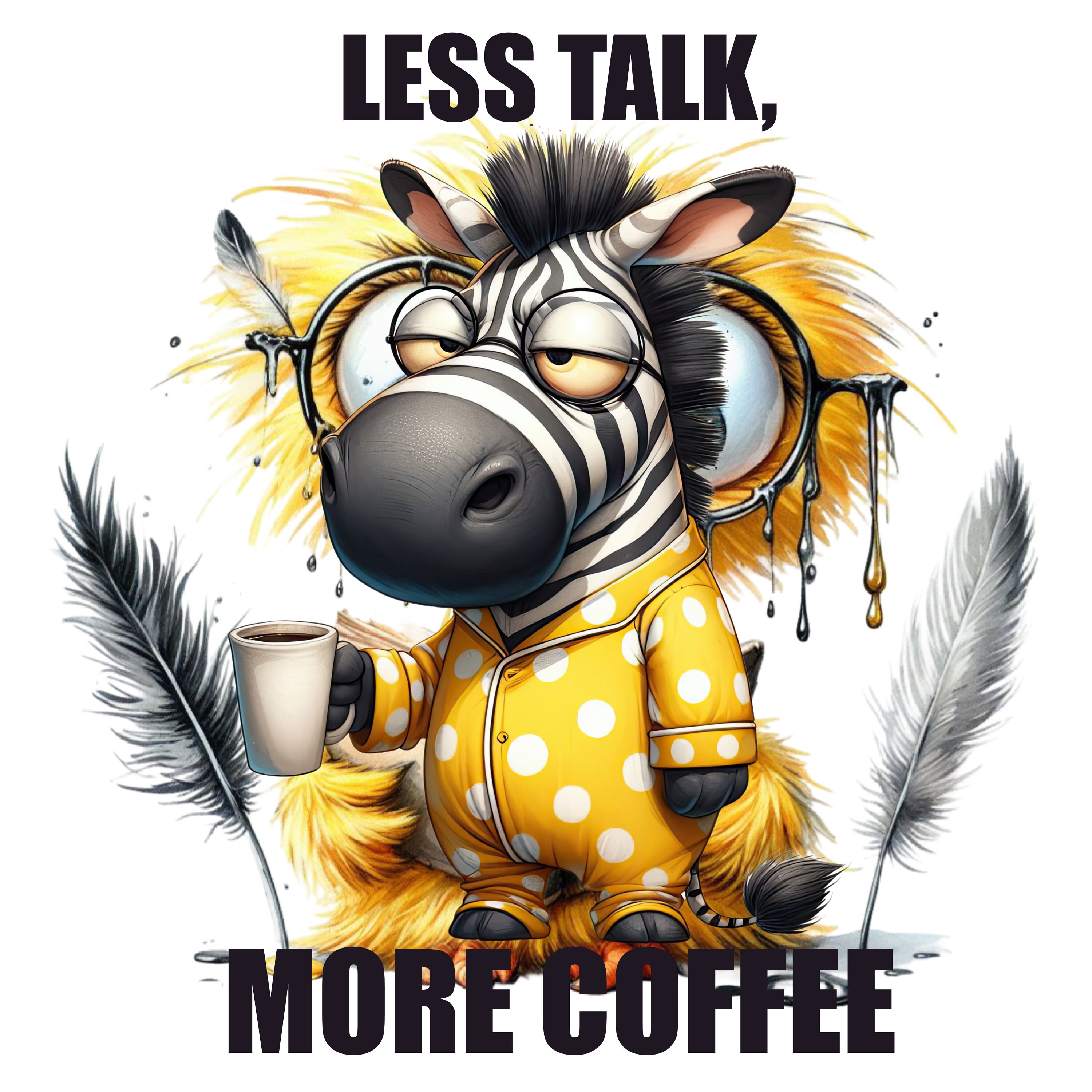 22 Pngs Less Talk, More Coffee Animals Bundle Graphic , Grumpy Animal ...