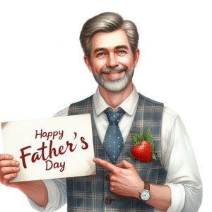 Happy Father's Day Clipart Bundle, Father's Day PNG Graphics, Father's Day Sublimation, Super ...