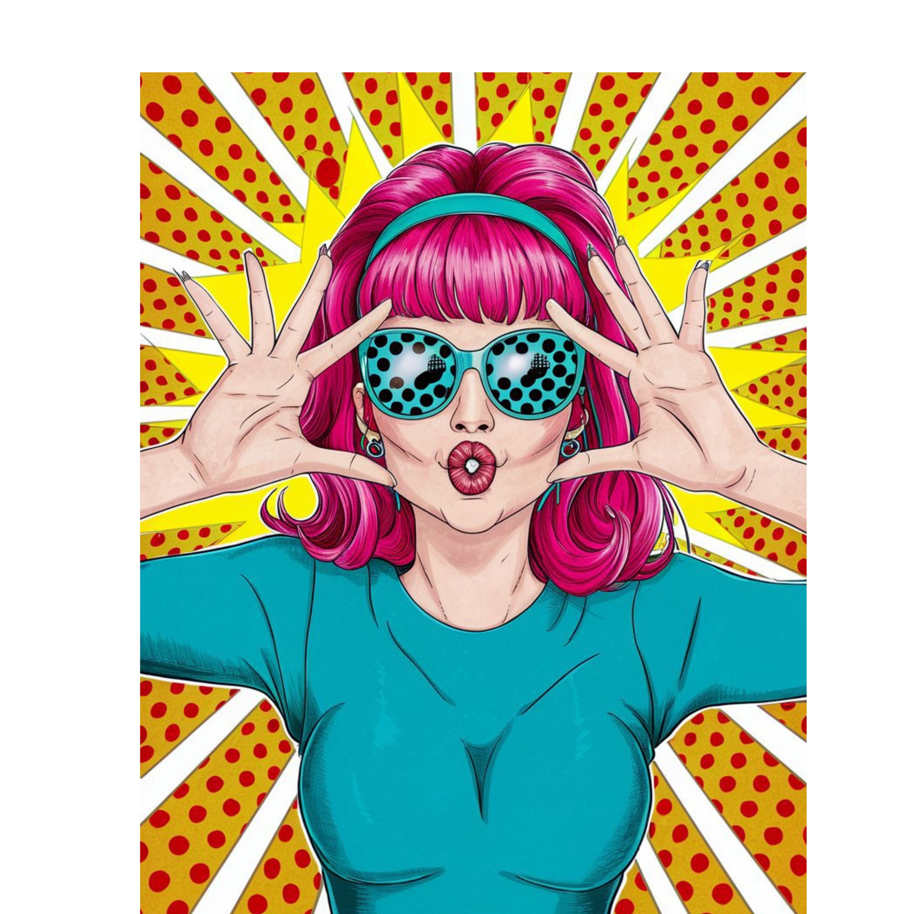 16 Retro Comic Style Pop Art Girls Png Bundle, Pop Art Png, Pop Art ...