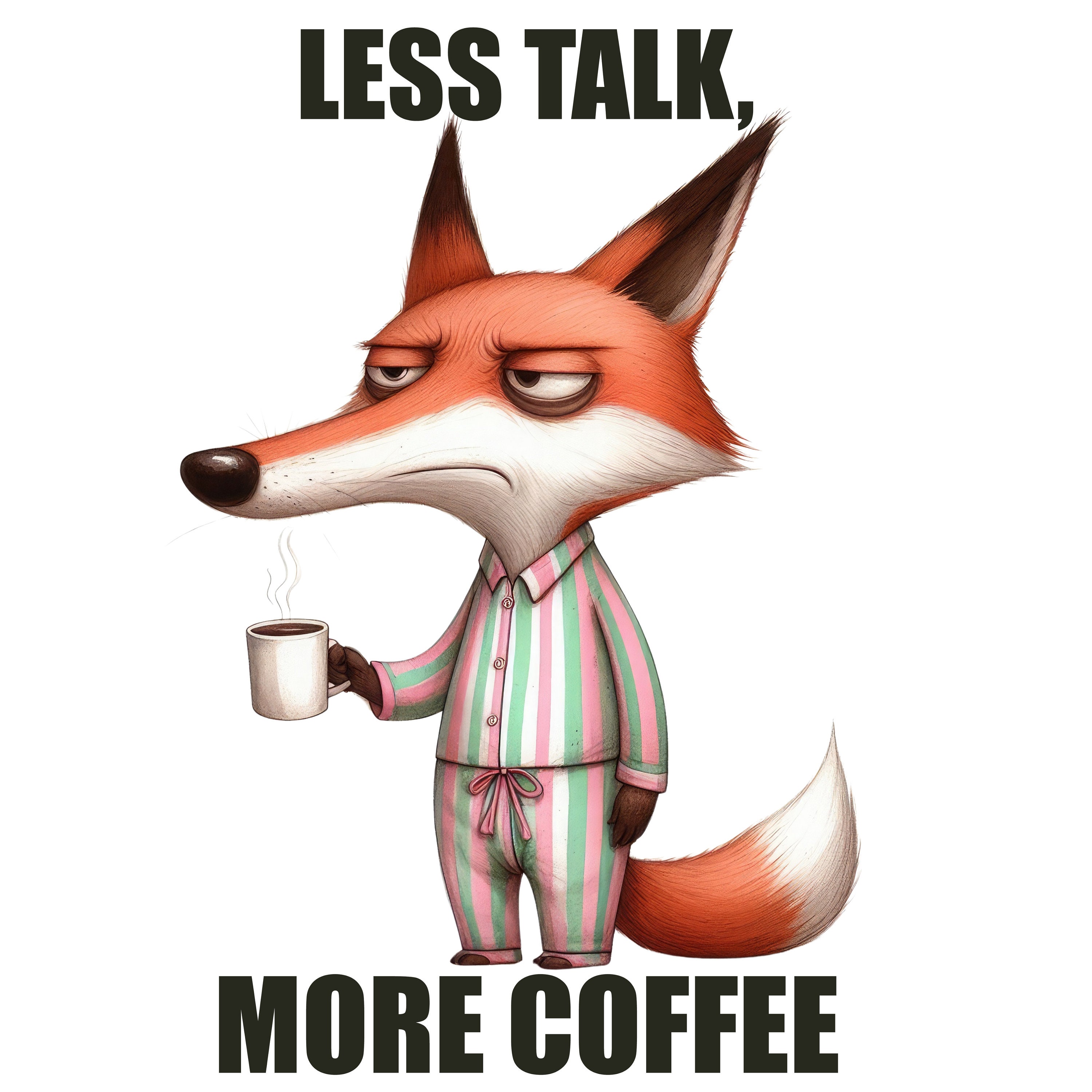 22 Pngs Less Talk, More Coffee Animals Bundle Graphic , Grumpy Animal ...