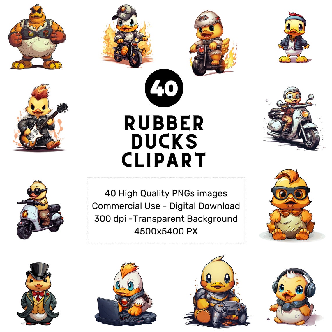 40 Pngs Rubber Duck Clipart Bundle Png, Duck Tshirt, Duck Tshirt Png ...