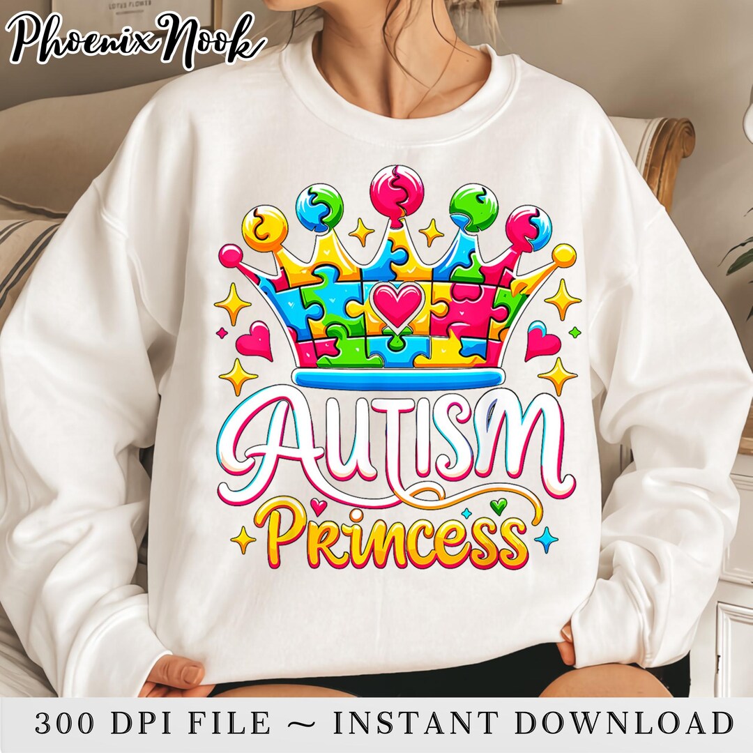 Autism Princess Autism Awareness Queen Girl Png, Autism Awareness Png ...
