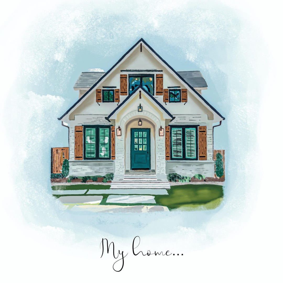 Custom House Sketch,from Photo, Personalized Home Drawing, Realtor ...