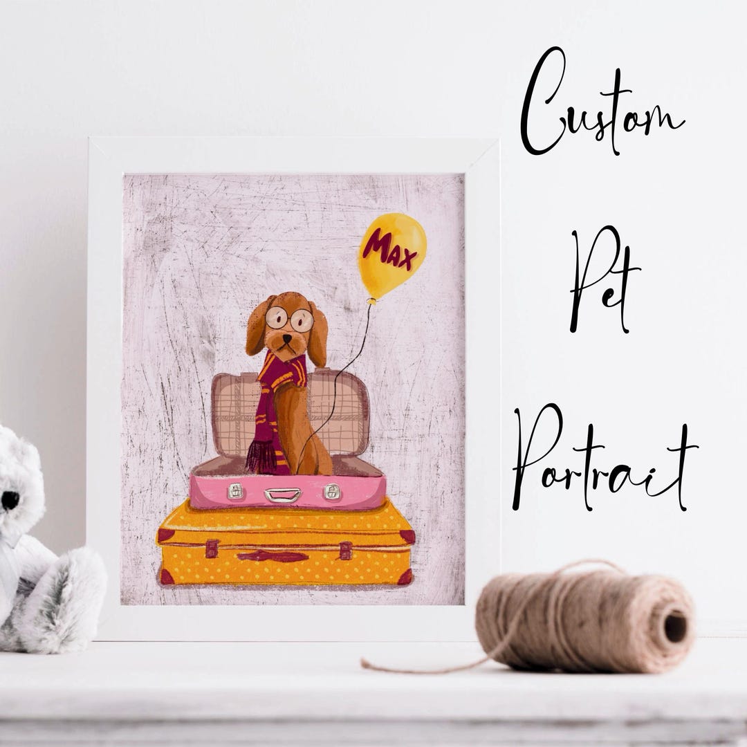 Custom Dog Painting, Dog Portrait Custom Painting, Custom Pet Drawing ...