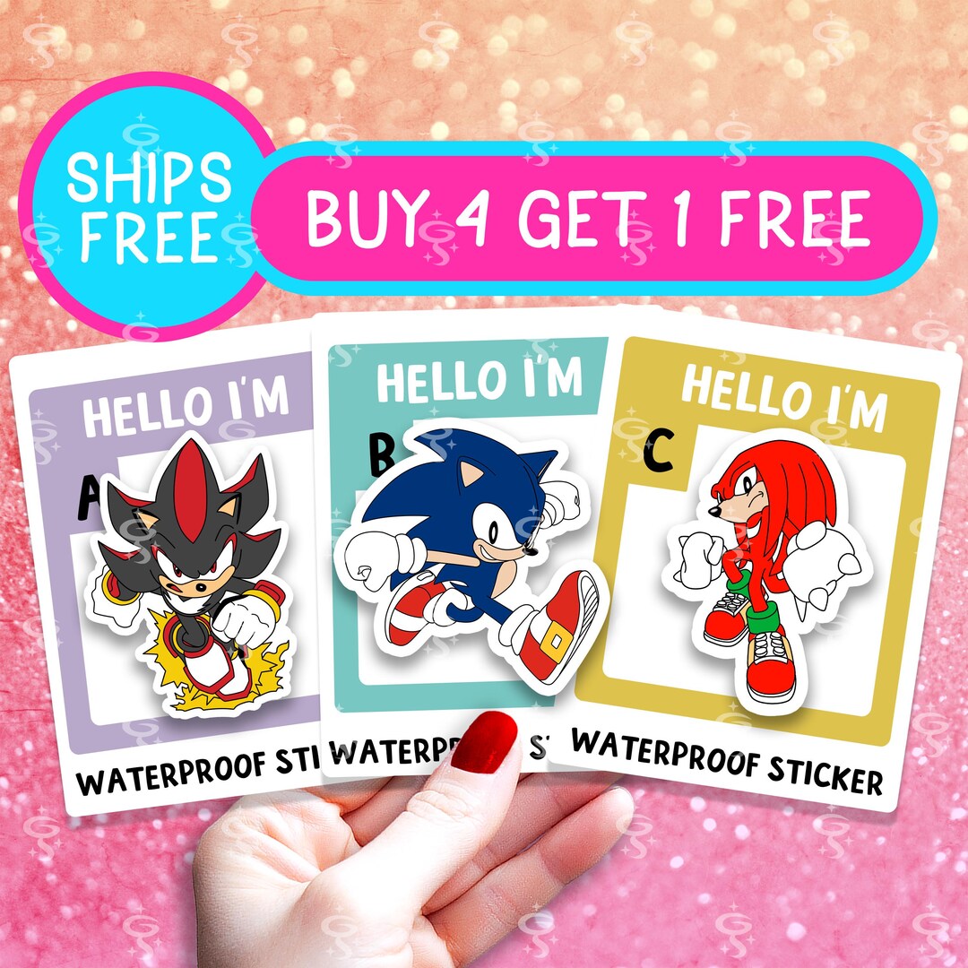 Knuckles Echidna Sticker, Anime Laptop Sticker, Funny Anime Stickers ...