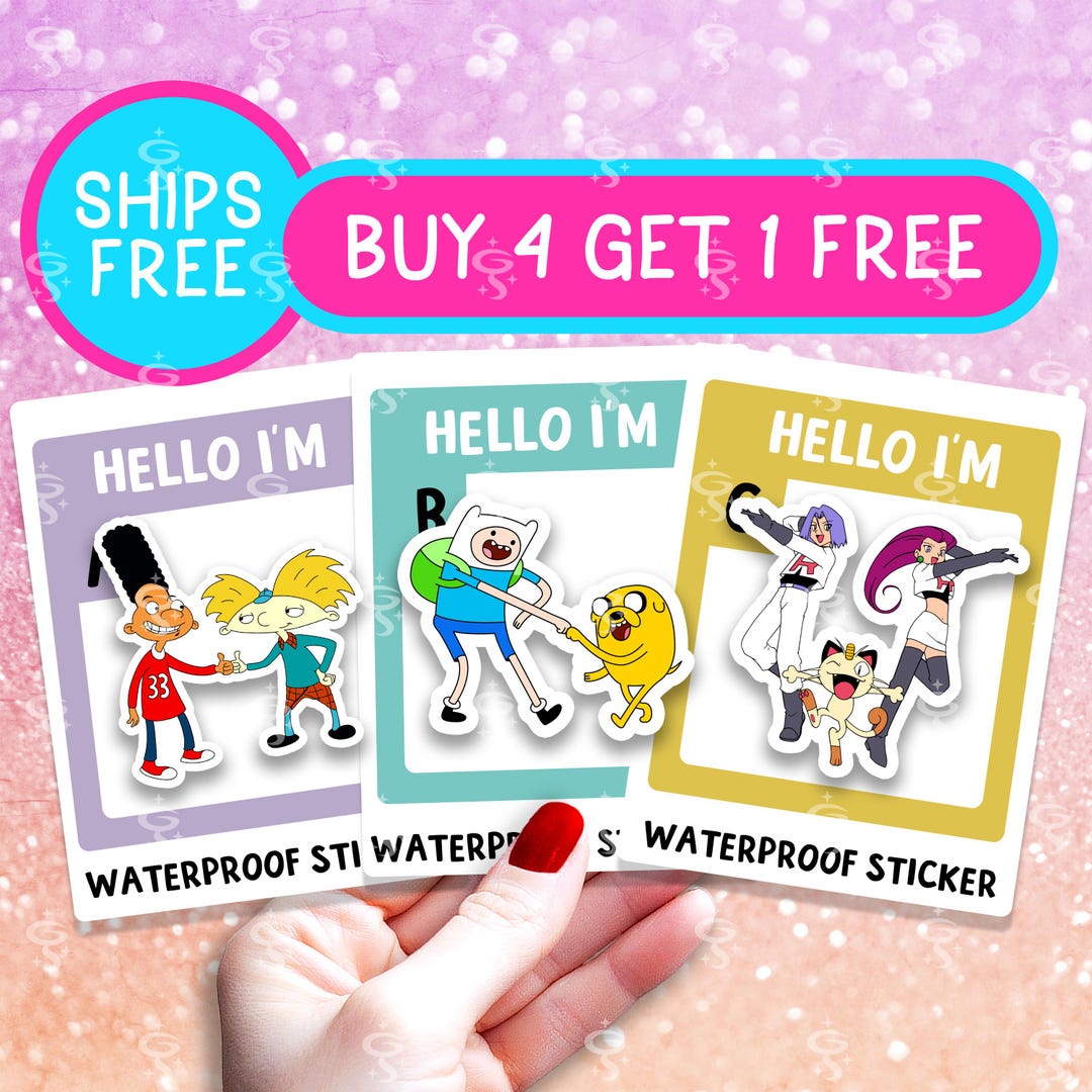 Finn Jake Sticker, Laptop Funny Sticker, Cute Funny Stickers, Team ...